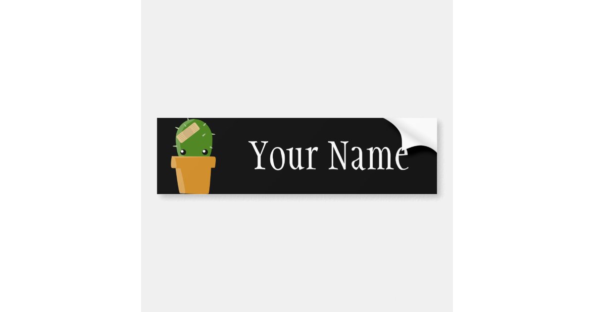 Cute Cactus Bumper Sticker | Zazzle