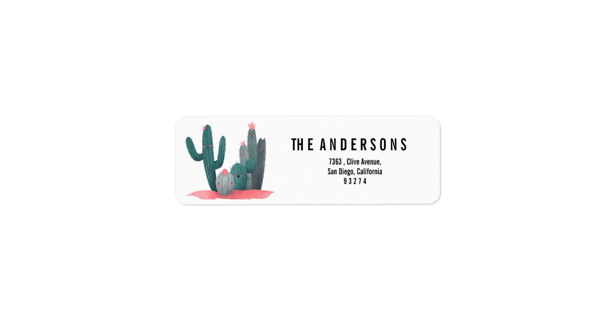 cute Cactus Label | Zazzle