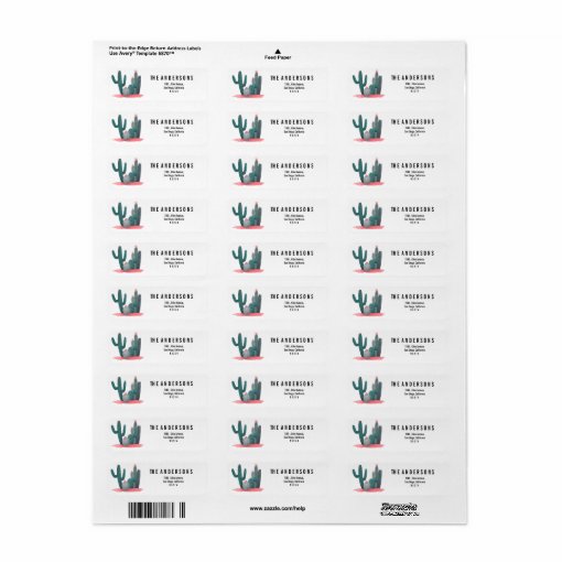 cute Cactus Label | Zazzle