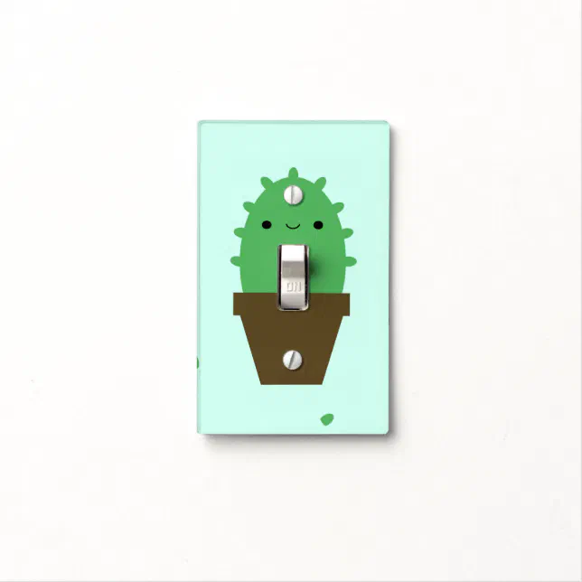 Cute cactus light switch cover | Zazzle