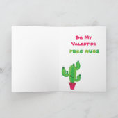 Cute Cactus Stuck on You Kids Valentine Card | Zazzle