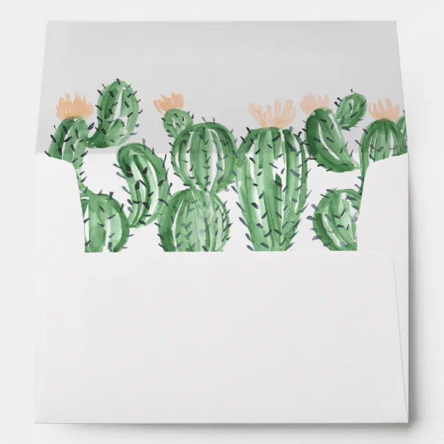 Cute cactus succulent envelope | Zazzle