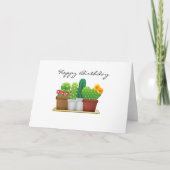 Cute Cactus /Succulent Garden Happy Birthday Card | Zazzle