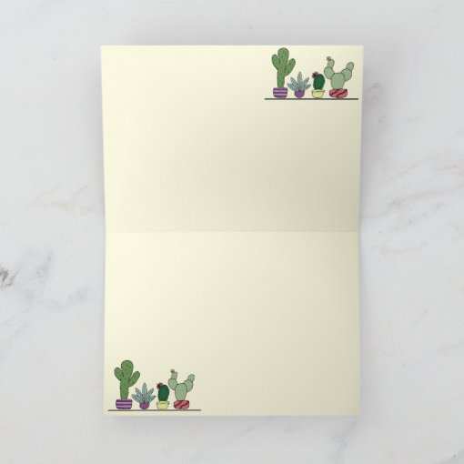 Cute Cactus Succulent Potted Plants Happy Birthday Card | Zazzle