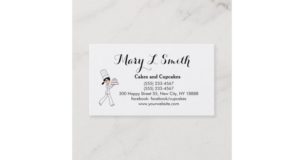 Cute Cake Cupcake Sale Calling Card | Zazzle