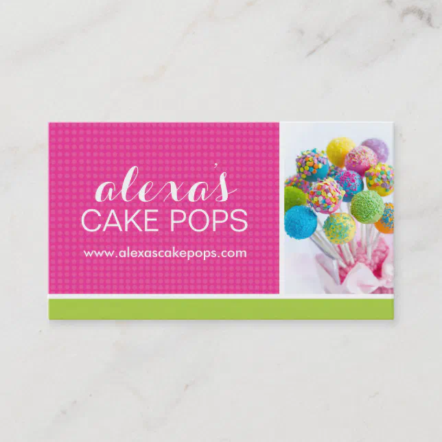 Cute Cake Pop Business Card | Zazzle