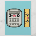 Cute Calculator And Ruler Math Tutor Template Flyer | Zazzle