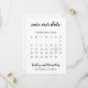 Cute Calendar Red Heart Modern Wedding Save The Date | Zazzle