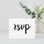 Cute calligraphy wedding rsvp postcards | Zazzle