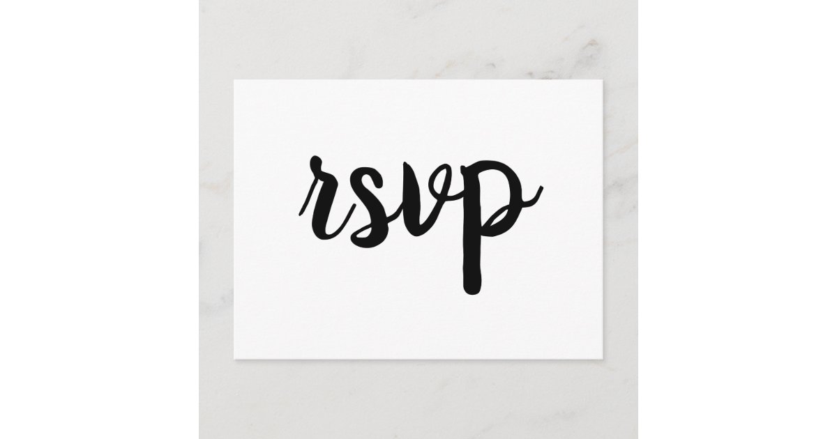 Cute calligraphy wedding rsvp postcards | Zazzle