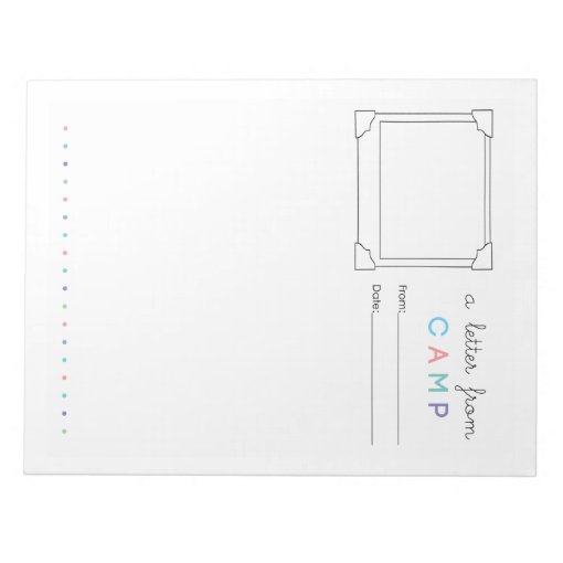 Cute Camp Stationery Camp Letter Notepad | Zazzle