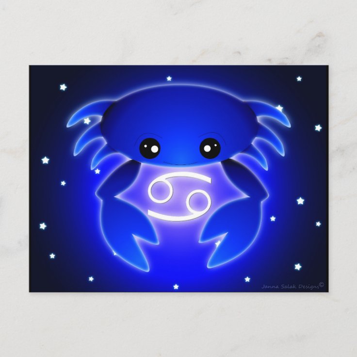 Cute Cancer Zodiac Postcard | Zazzle