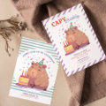 Cute Capybara Birthday Invitation | Zazzle