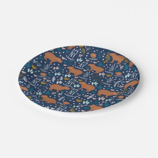 Cute Capybara Paper Plates | Zazzle