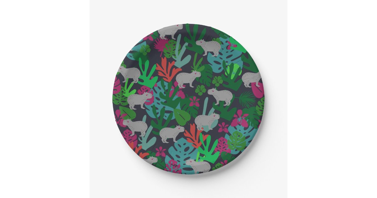 Cute Capybara Paper Plates | Zazzle