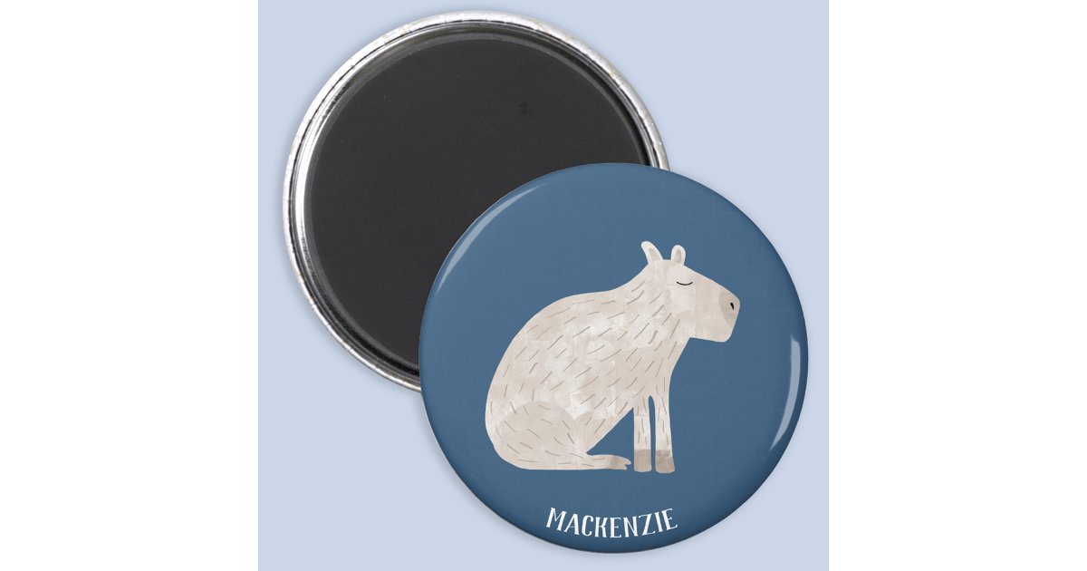 Cute Capybara Personalized Magnet | Zazzle