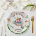 Cute Capybara Pool Party Paper Plates | Zazzle