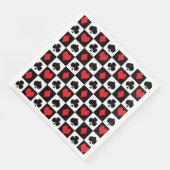 Cute card suit pattern casino party gambling paper dinner napkins | Zazzle