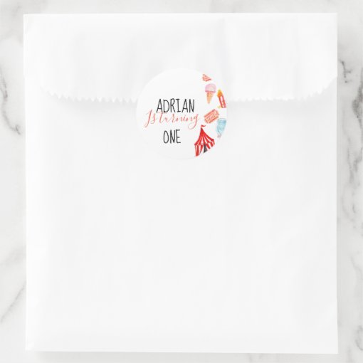 Cute carnival birthday party enevelope seal | Zazzle