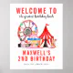 Cute Carnival Circus Festival Show Kid Birthday Po Poster | Zazzle
