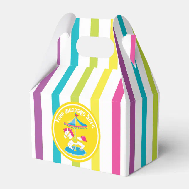 Cute Carousel horse theme park party box | Zazzle