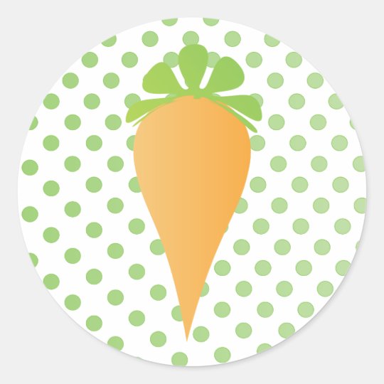 Cute Carrot Classic Round Sticker | Zazzle.com