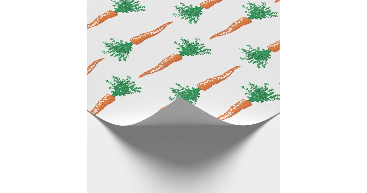 Cute Carrot Easter design Wrapping Paper | Zazzle
