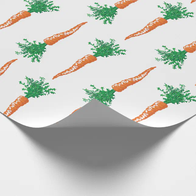 Cute Carrot Easter design Wrapping Paper | Zazzle
