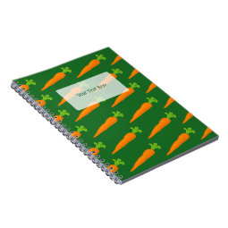 Cute carrot pattern recipe notebook for cooking | Zazzle