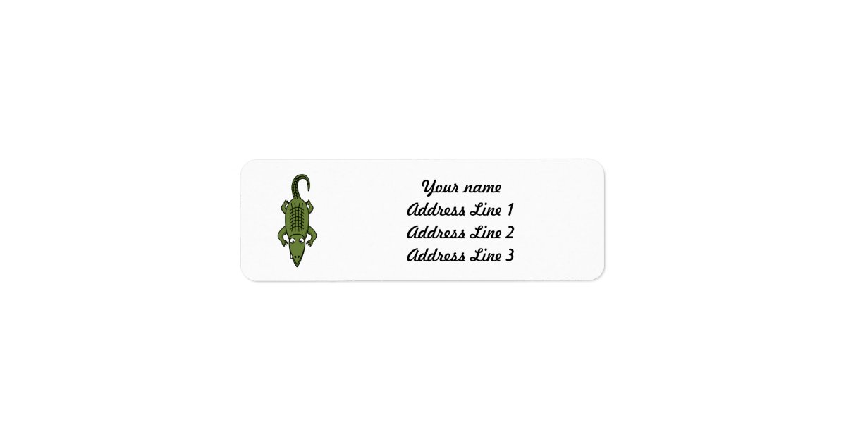Cute Cartoon Alligator Label | Zazzle