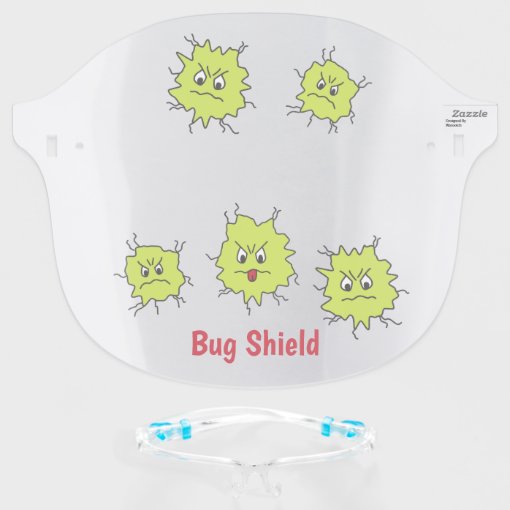 Cute Cartoon Angry Viruses Germs Bug Shield | Zazzle