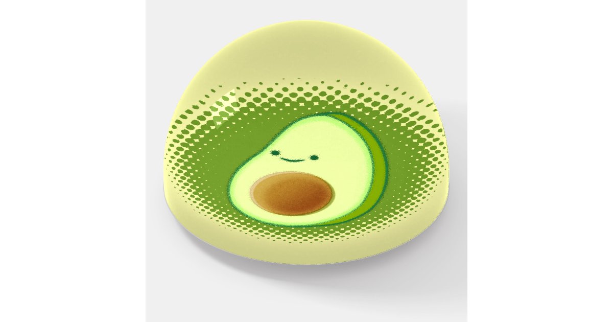 Cute Cartoon Avocado Paperweight | Zazzle