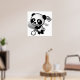 Cute Cartoon Baby Panda Bear Golfing Poster | Zazzle