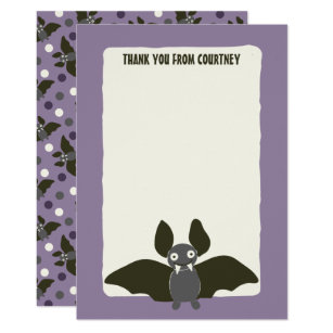 Bats Halloween Thank You Cards | Zazzle