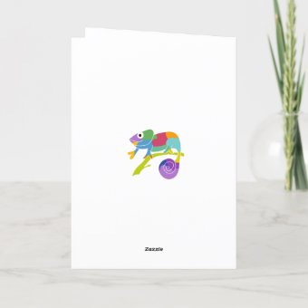 Cute Cartoon Chameleons Personalized Birthday Card | Zazzle