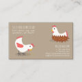 Cute Cartoon Chicken Hen Business Card | Zazzle
