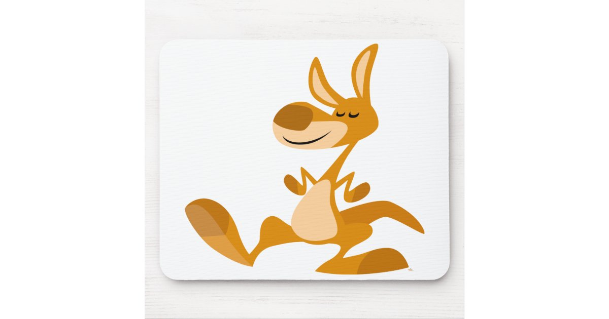 Cute Cartoon Dancing Kangaroo Mousepad | Zazzle