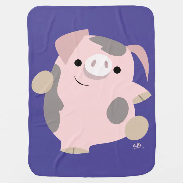 Cute Cartoon Dancing Pig Baby Blanket | Zazzle