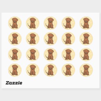 Cute Cartoon Dog Labrador Sticker | Zazzle