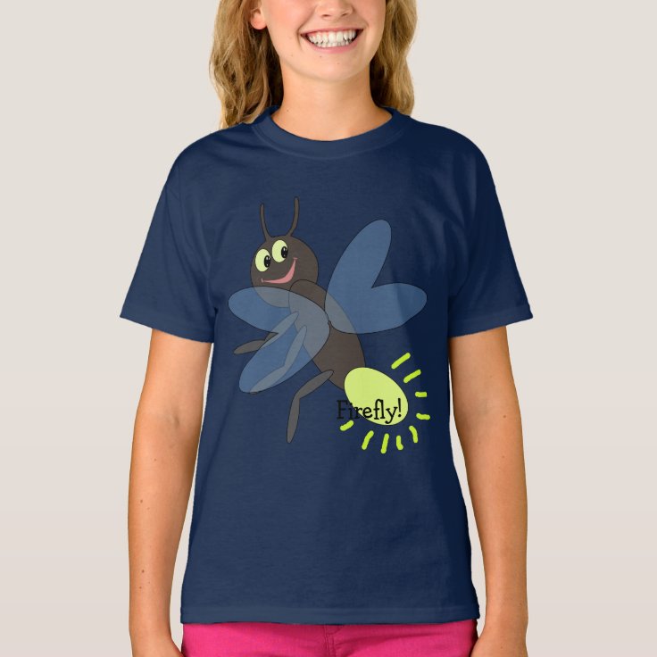 Cute Cartoon Firefly Kids' T-Shirt | Zazzle