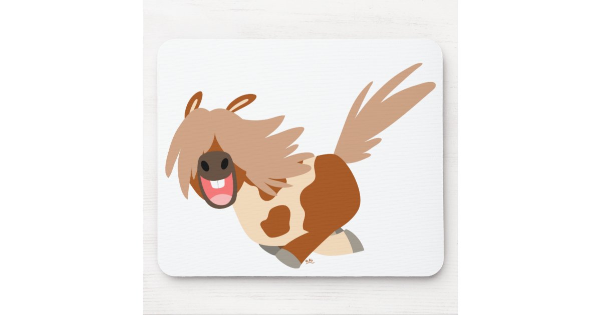Cute Cartoon Happy Pinto Pony mousepad | Zazzle