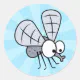 Cute Cartoon House Fly Classic Round Sticker | Zazzle