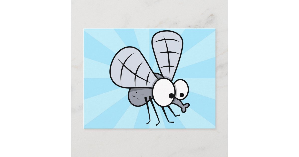 Cute Cartoon House Fly Postcard | Zazzle