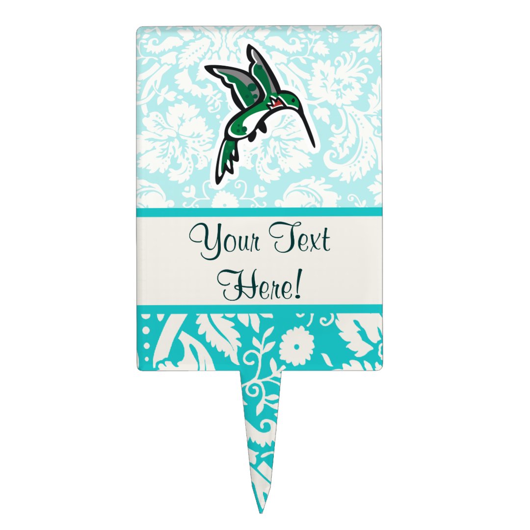 Cute Cartoon Hummingbird Cake Topper | Zazzle