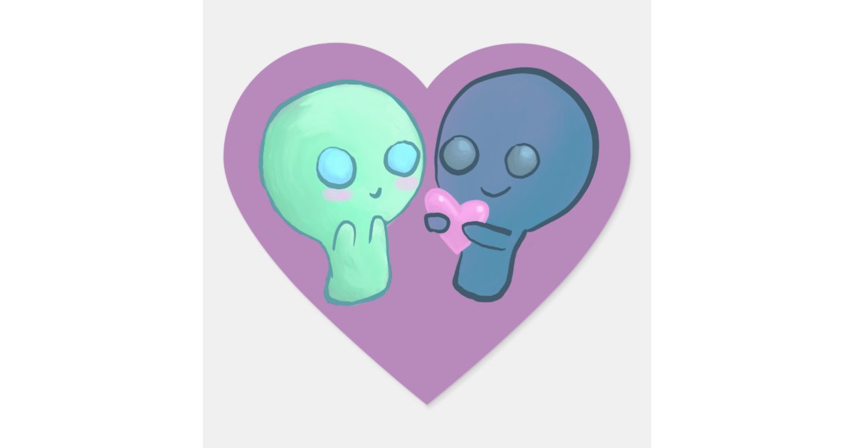 Cute cartoon love couple stickers | Zazzle