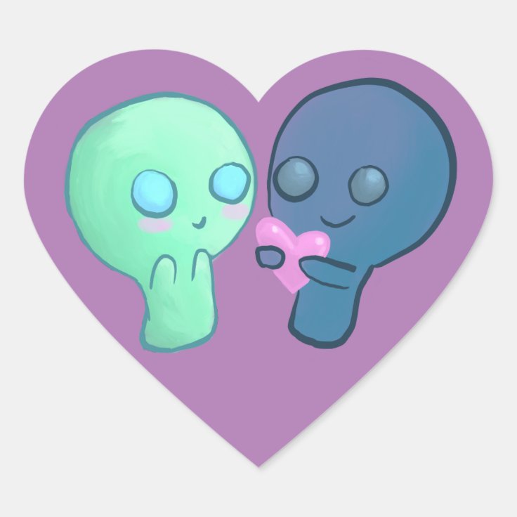 Cute cartoon love couple stickers | Zazzle