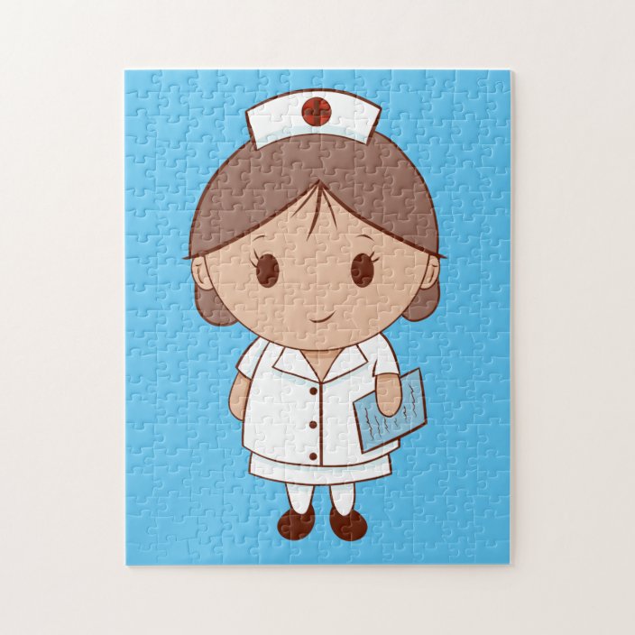 Cute Cartoon Nurse Jigsaw Puzzle | Zazzle.com