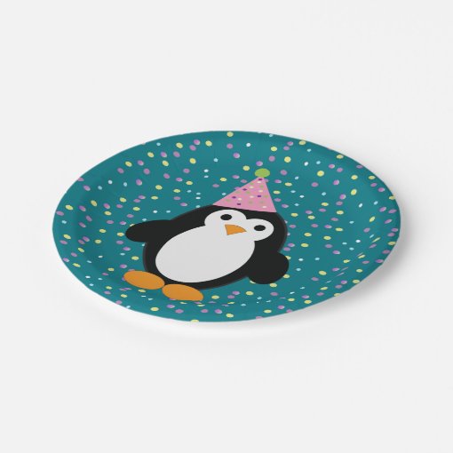 Cute Cartoon Party Penguin Paper Plates | Zazzle