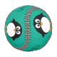 cute cartoon penguin emerald and black baseball | Zazzle