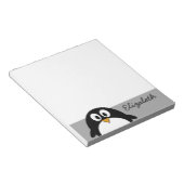 Cute cartoon penguin with gray background notepad | Zazzle